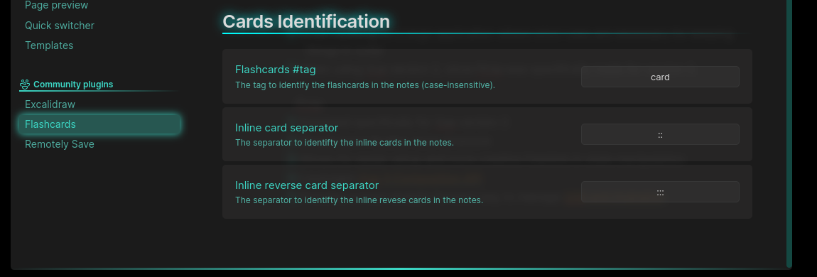 Misspelling in the settings gui · Issue #189 · reuseman/flashcards-obsidian · GitHub