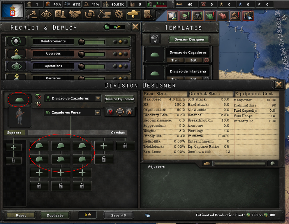 POR - Edit Infantry division template has the 'Stahlhelm' icon, not using the 'Brodie' icon ...