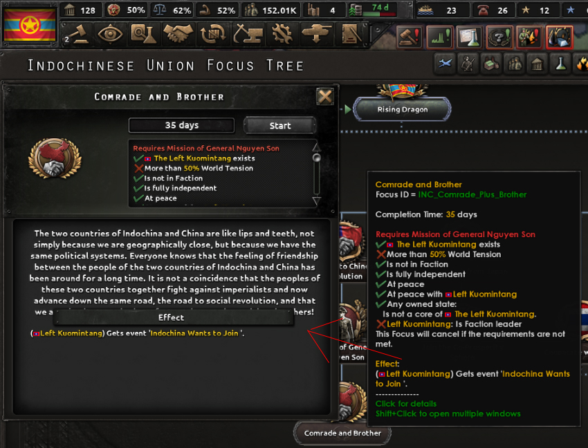 INC - The 'Comrade and Brothers' focus' description is quite long and can't read the rest of the ...