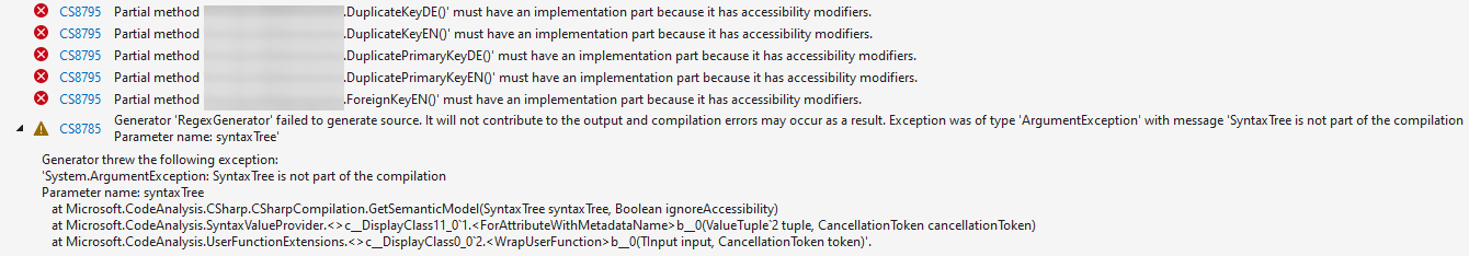 RegexGenerator sporadically failed to generate source in design time builds only · Issue #81891 ...