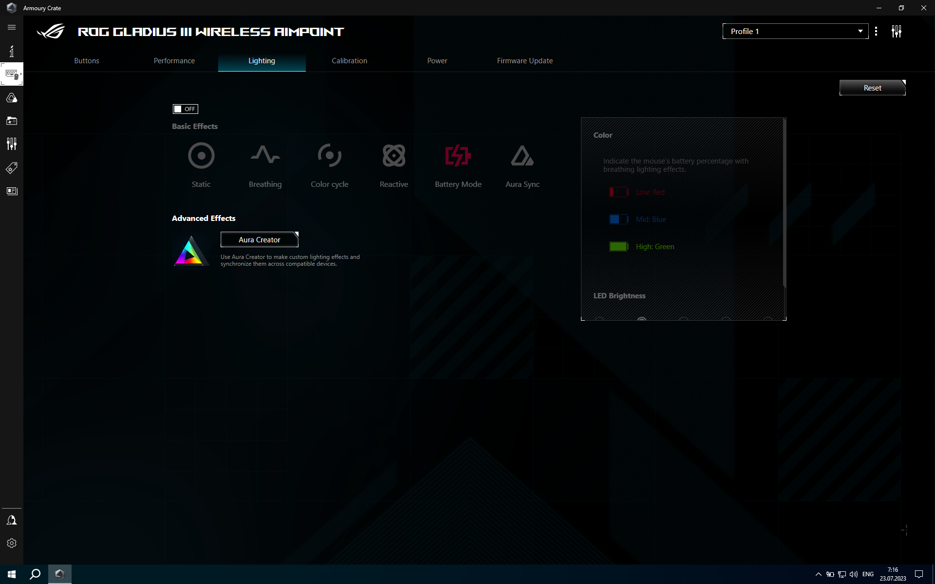 Is there a way to check the battery level of an Asus mouse without Armoury Crate? · seerge g ...