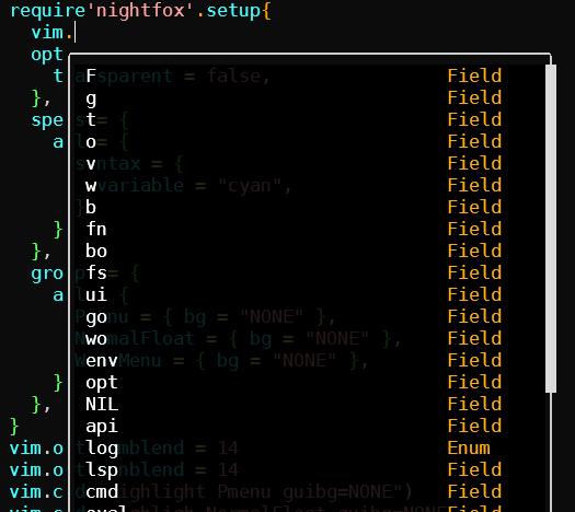 Transparent cmp completion window and transparent docs · Issue #299 ...