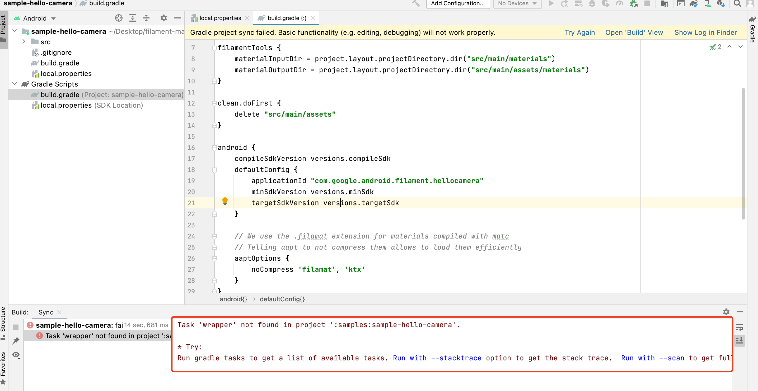 build android error · Issue #4560 · google/filament · GitHub