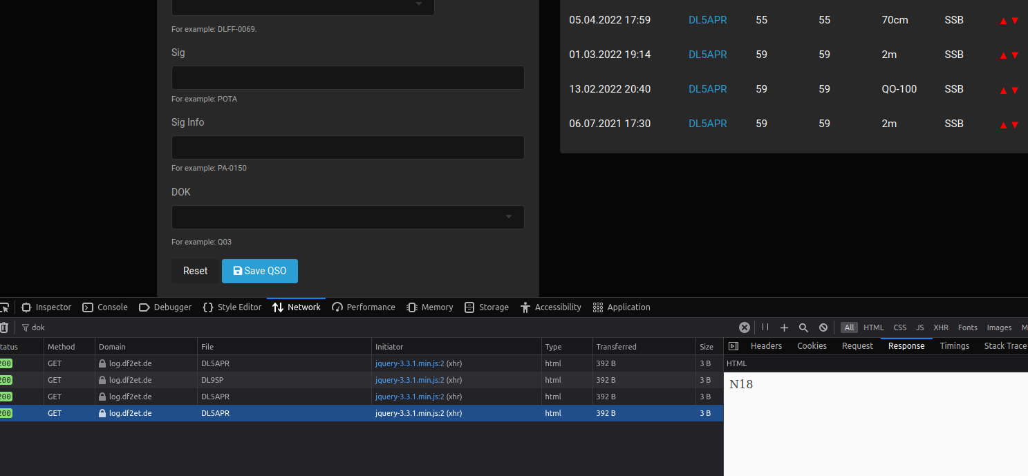 DOK field is sometimes not populated · Issue #1615 · magicbug/Cloudlog · GitHub