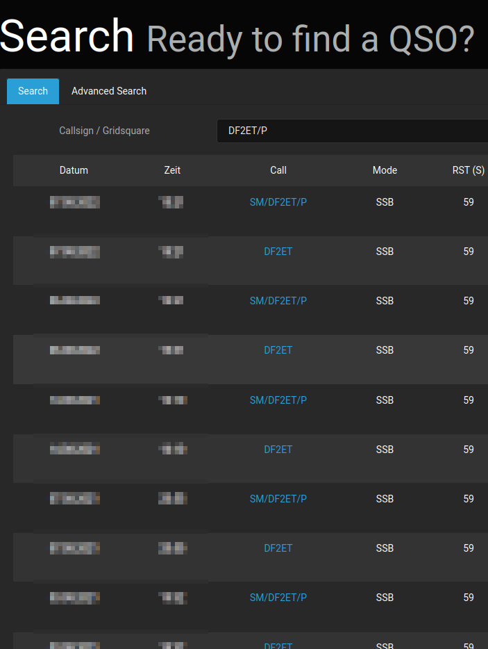 Callsign with slash in the search, searches for the text before the slash, and gives too many ...