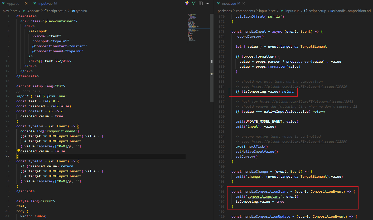 [Component] [input] 在使用oninput事件禁止用户输入非数字以外内容的功能时，如果用户输入了中文，会导致v-model绑定的值不响应式更新 · Issue #8642 ...