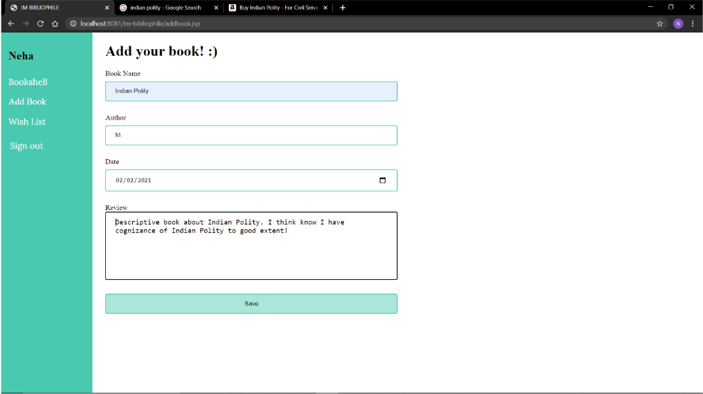 GitHub - NehaPatil104/im-bibliophile
