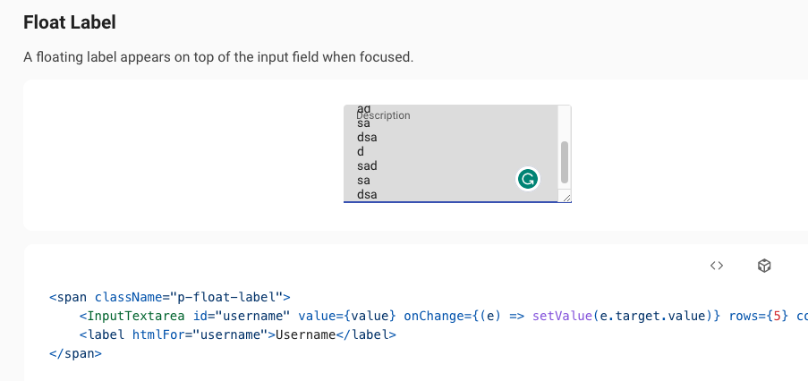 InputTextArea: Material Theme FloatLabel issue · Issue #10 · primefaces ... InputTextArea: Material Theme FloatLabel issue · Issue #10 · primefaces ...