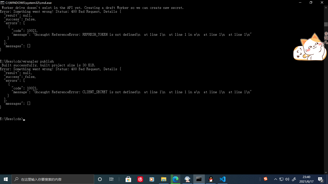 从使用 wrangler 添加 Cloudflare Workers 环境变量开始报错（小白求助） · Issue #181 · spencerwooo/onedrive-cf-index ...