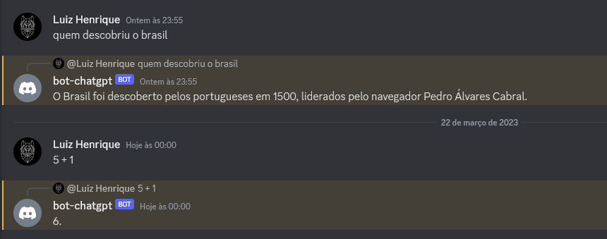 GitHub - LuizHenriqueLobo1/discord-bot-chatgpt: Um bot para Discord integrado ao ChatGPT.