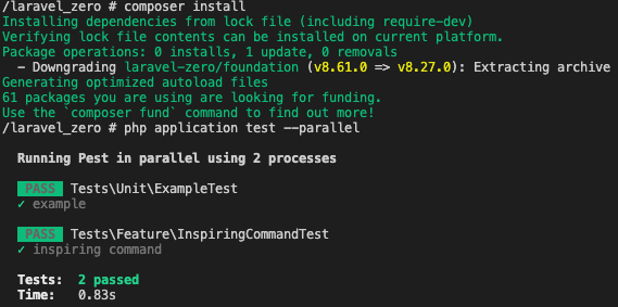 Add Support For Parallel Testing · Issue 333 · Laravel Zero Laravel Zero · Github