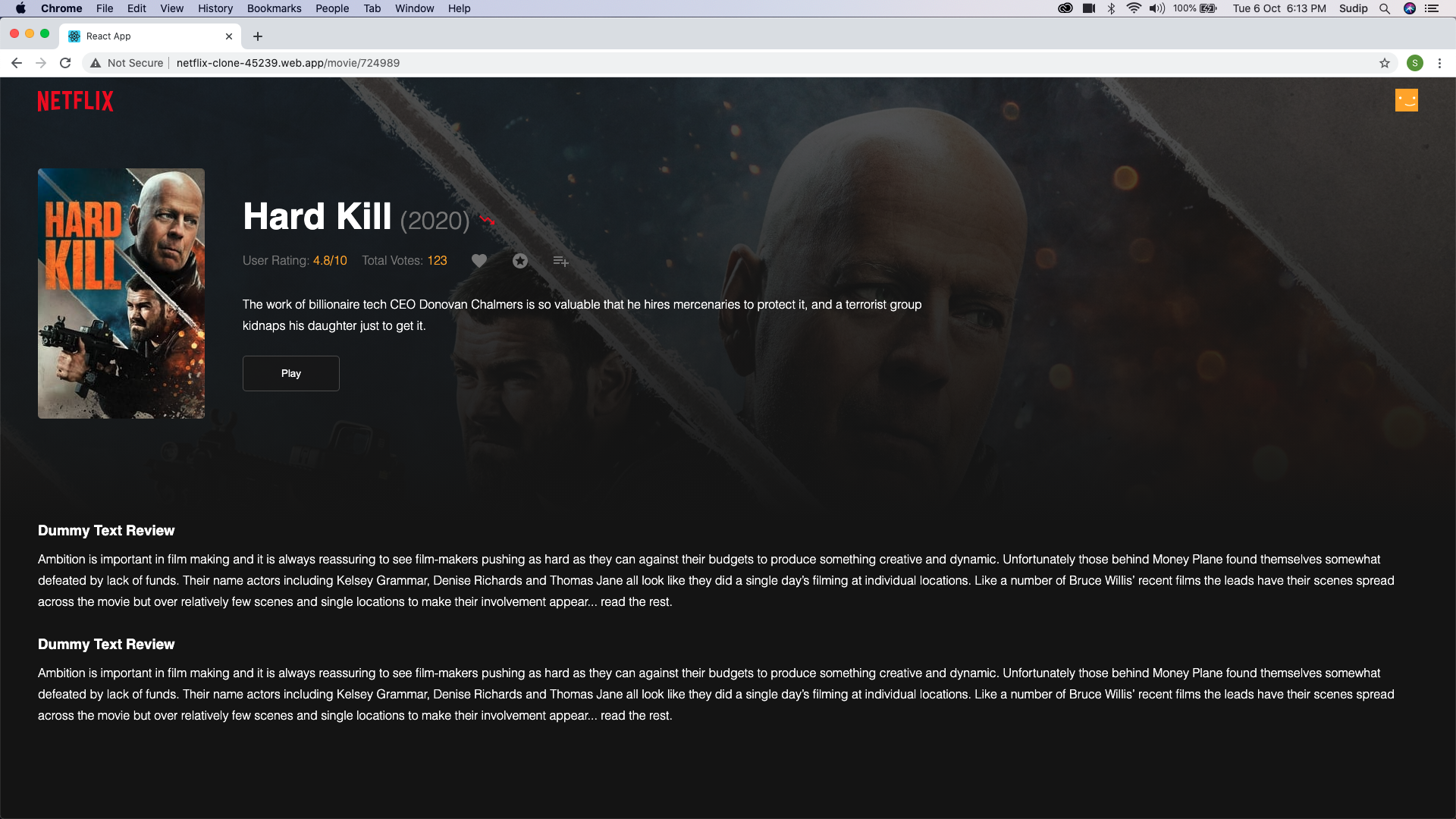 GitHub - sudmon200/netflix-clone: Building a Netflix clone