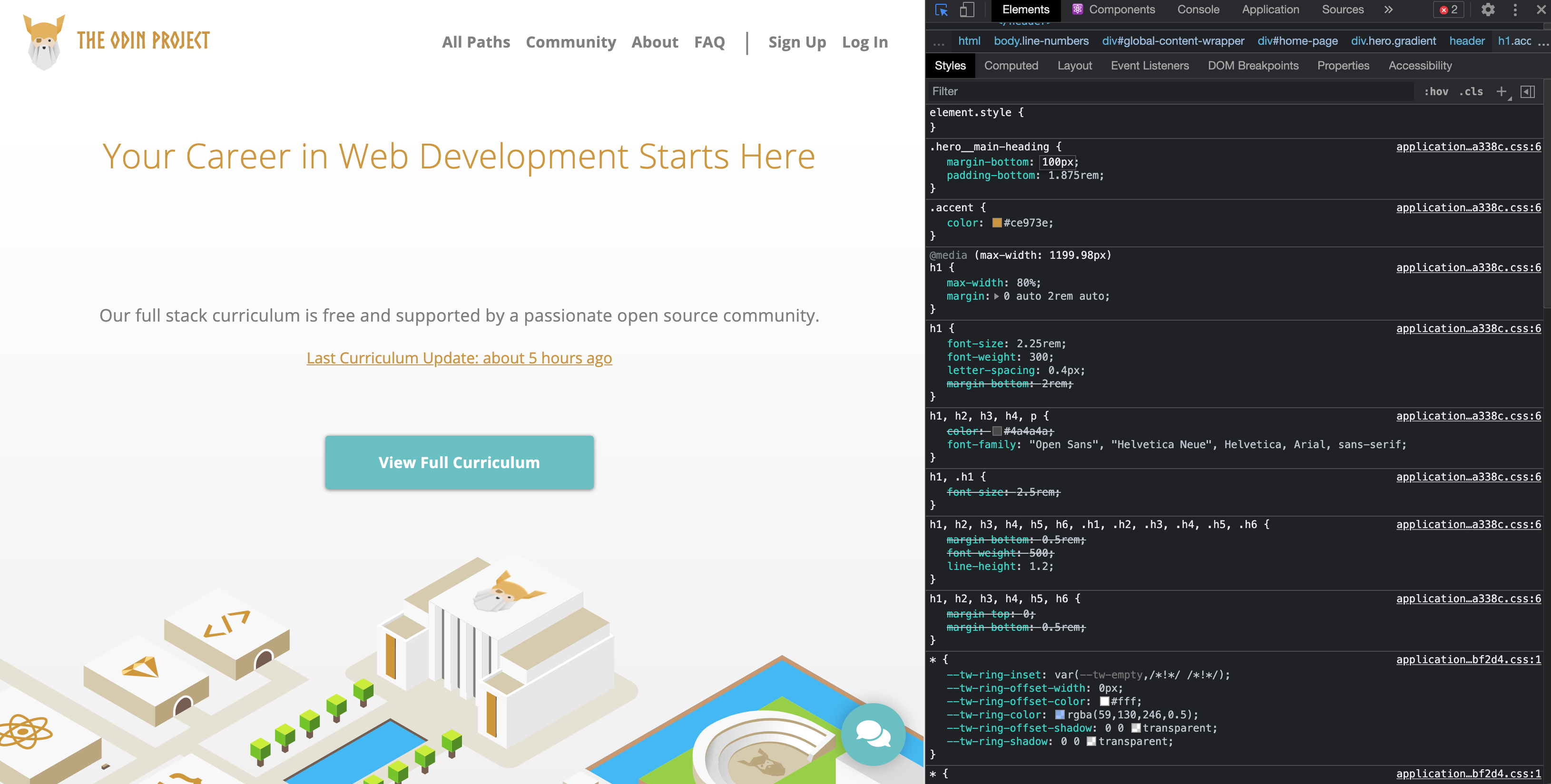 Additional screenshot needed in Foundations/inspecting HTML and CSS ...
