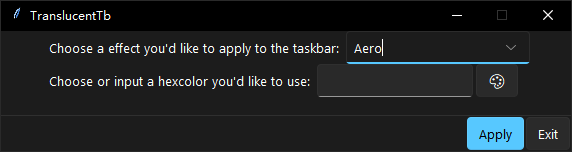 GitHub - littlewhitecloud/TranslucentTB: Python版的 TranslucentTB Python ...