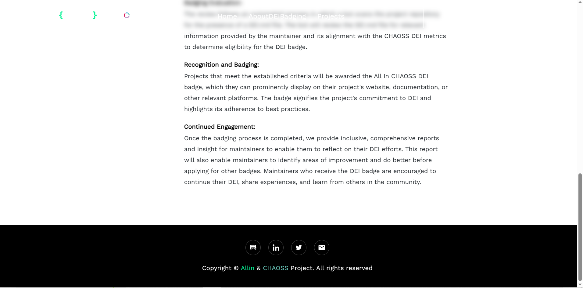 Fix Header UI and Accessibility · Issue #36 · AllInOpenSource/ProjectBadging · GitHub