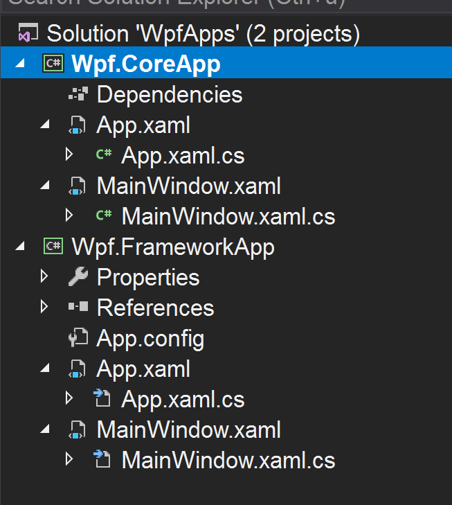 XAML/Codebehind icons in VS2019 Solution Explorer are different: Framework vs. Core · Issue #661 ...