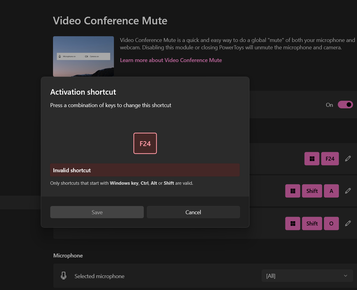 [Feedback] Video Conference Mute requires a modifier key · Issue #19402 ...
