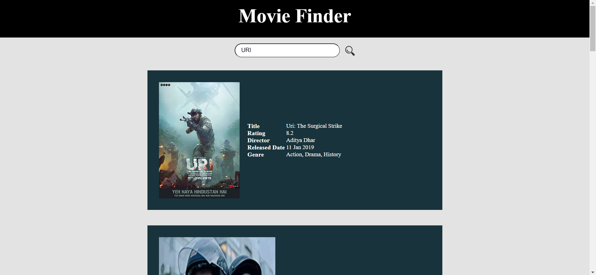 GitHub - Hritik95/Movie-Finder: HTML page to search movie by movie name.
