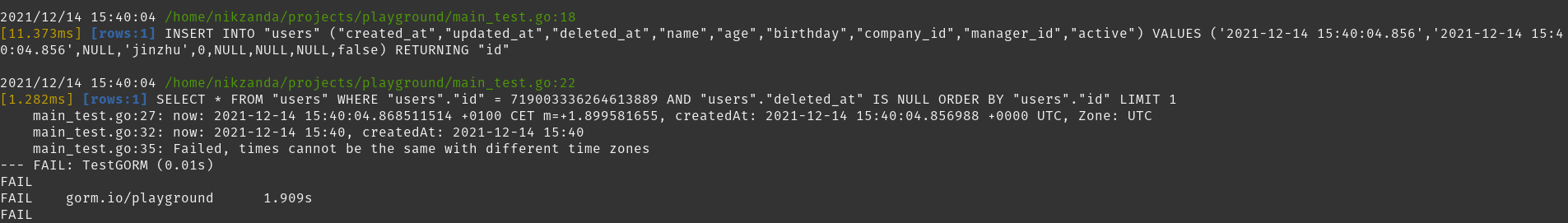 Timezone issue using cockroachdb & postgres · Issue #4926 · go-gorm/gorm · GitHub