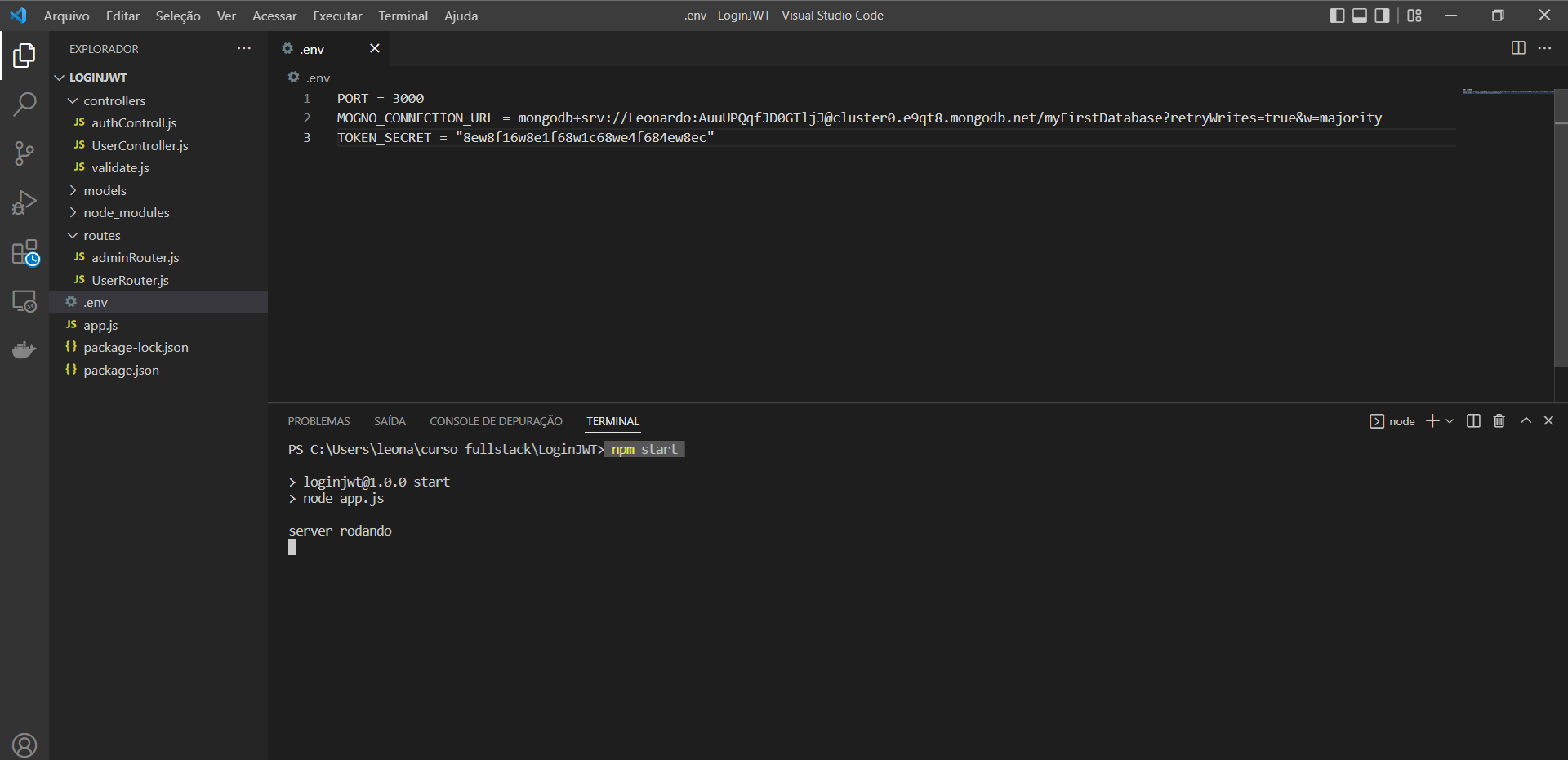 GitHub - LeonardoDaines/LoginJWT: registro e login do usuário