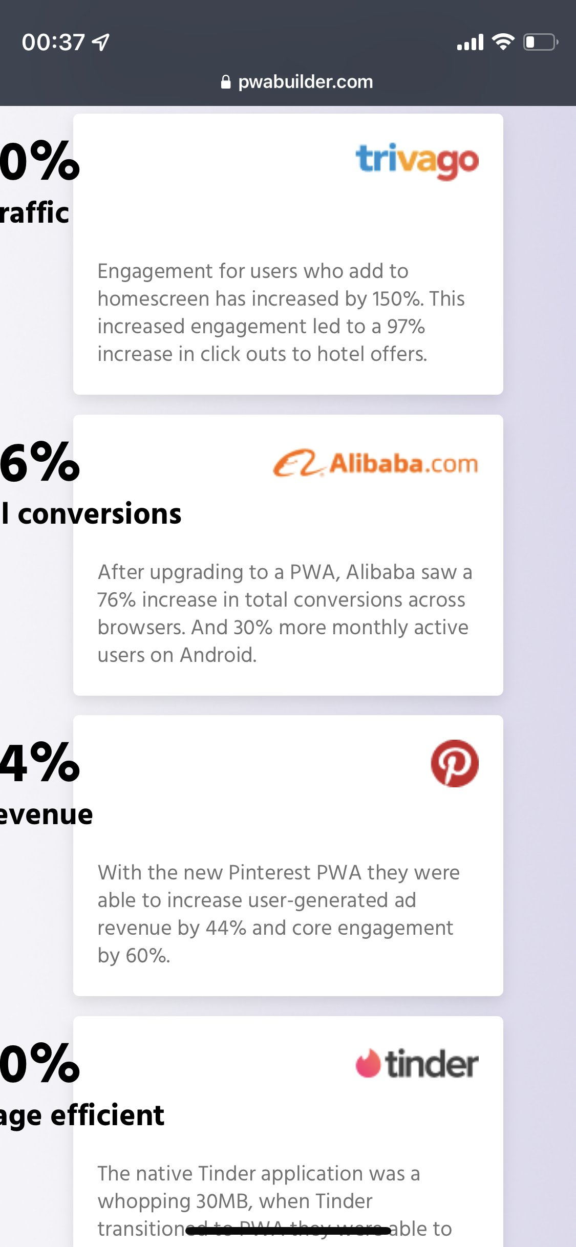[BUG] Fix rendering issue on mobile Safari · Issue #3335 · pwa-builder/PWABuilder · GitHub