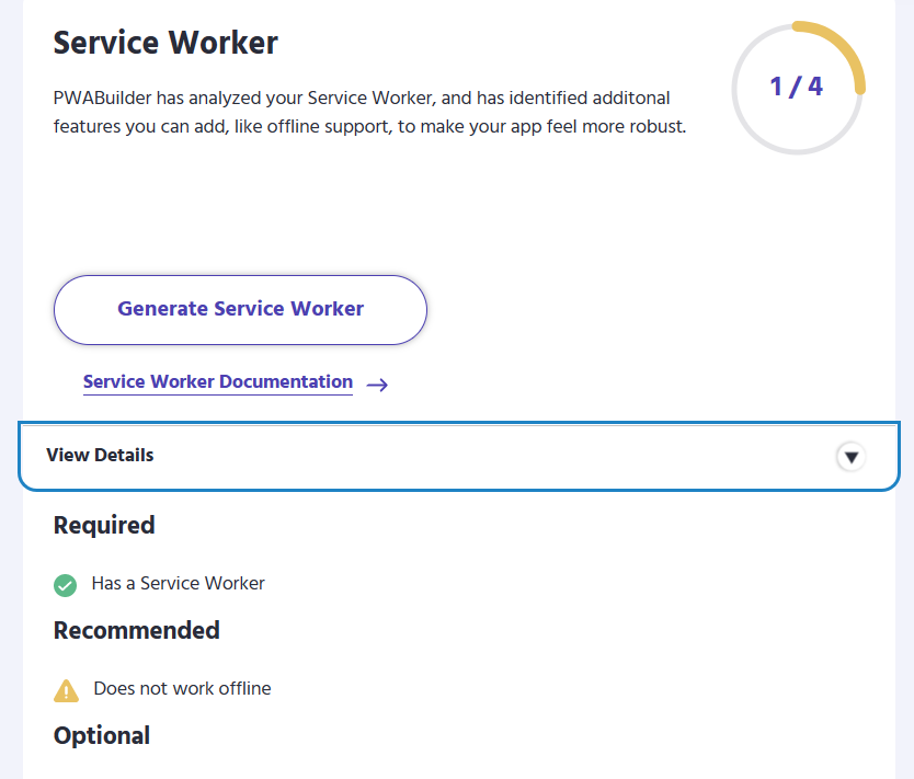 Bug Pwabuilder Incorrectly Reports That My Site Has A Service Worker · Issue 3852 · Pwa 