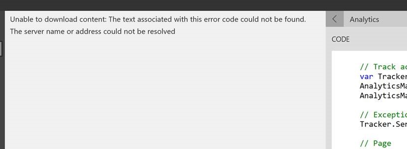 Add friendlier error messages when SampleApp is offline · Issue #1303 · CommunityToolkit ...