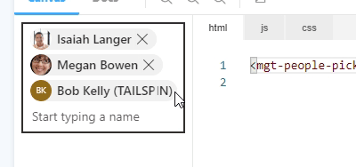 [BUG] people picker selected person remove button is hidden when too ...