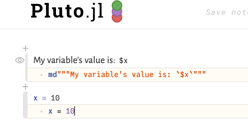 Interpolating into markdown codeblock not working as intended? · Issue #2253 · fonsp/Pluto.jl ...