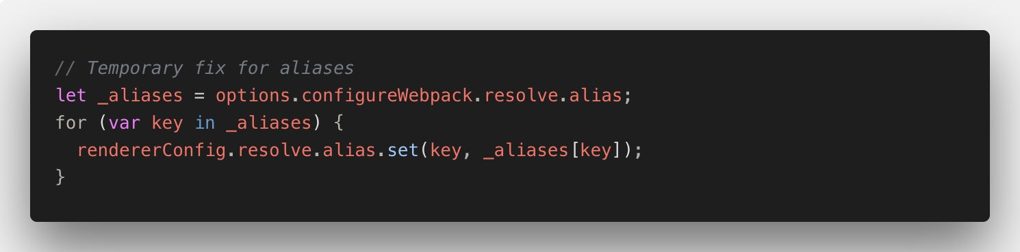 Webpack aliases not working · Issue #55 · nklayman/vue-cli-plugin-electron-builder · GitHub