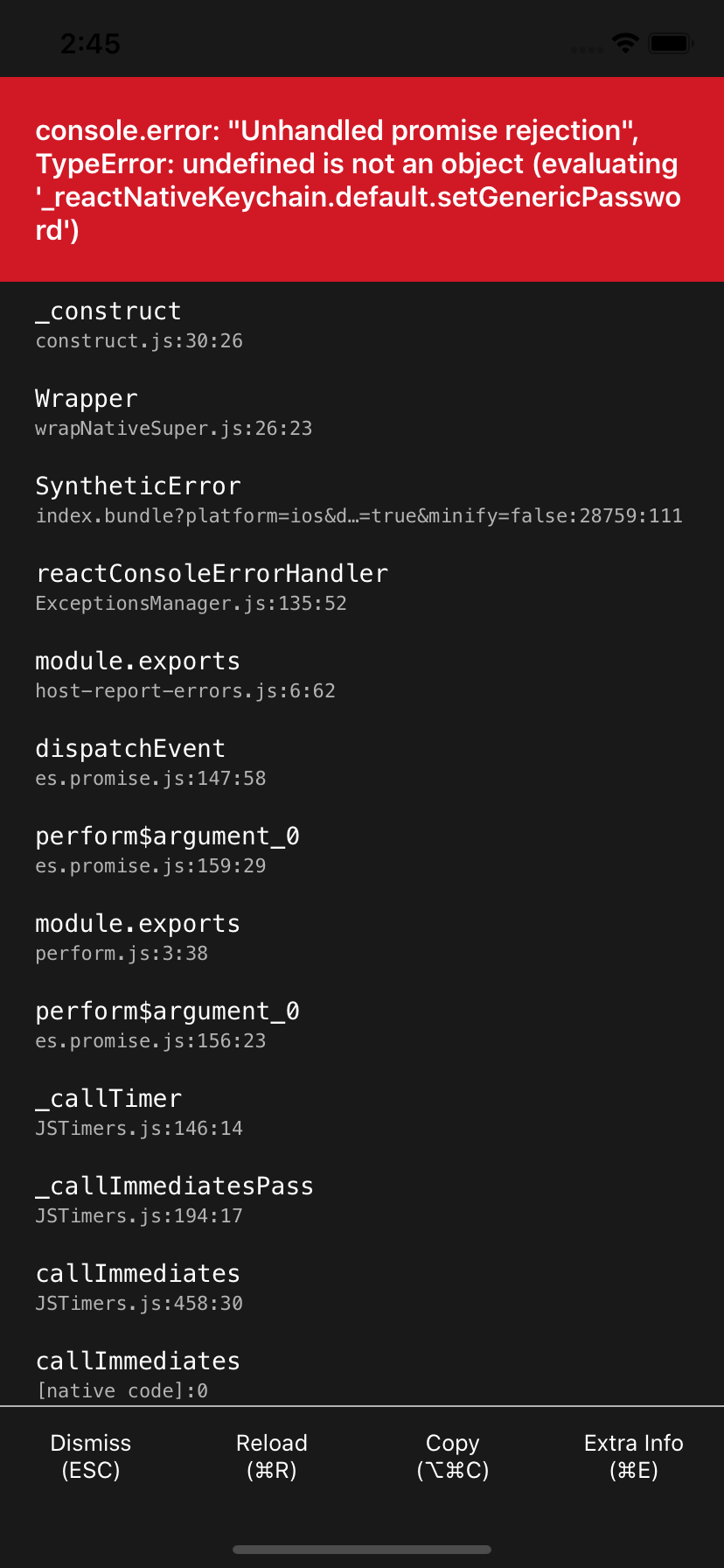 Cannot Read Property Setgenericpassword Of Undefined Ios And Android · Issue 298 · Oblador
