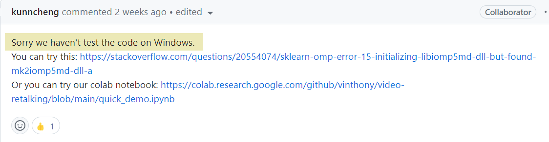 Video-retalking program errors out on step 6 · Issue #19 · OpenTalker/video-retalking · GitHub