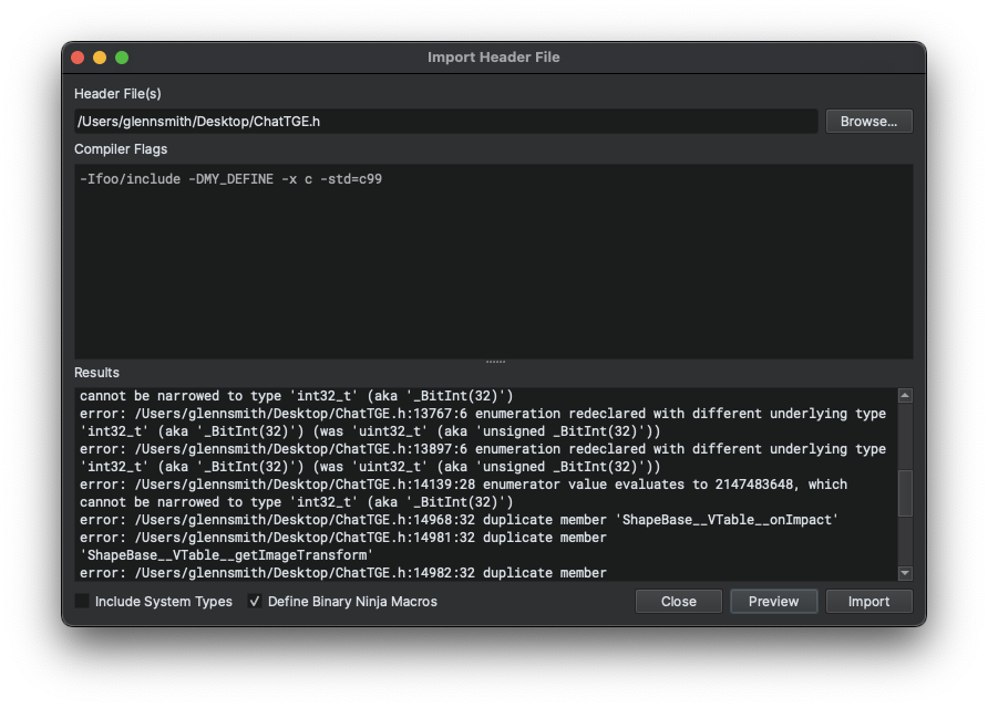 Various problems with Export Header File edge cases · Issue #4484 · Vector35/binaryninja-api ...