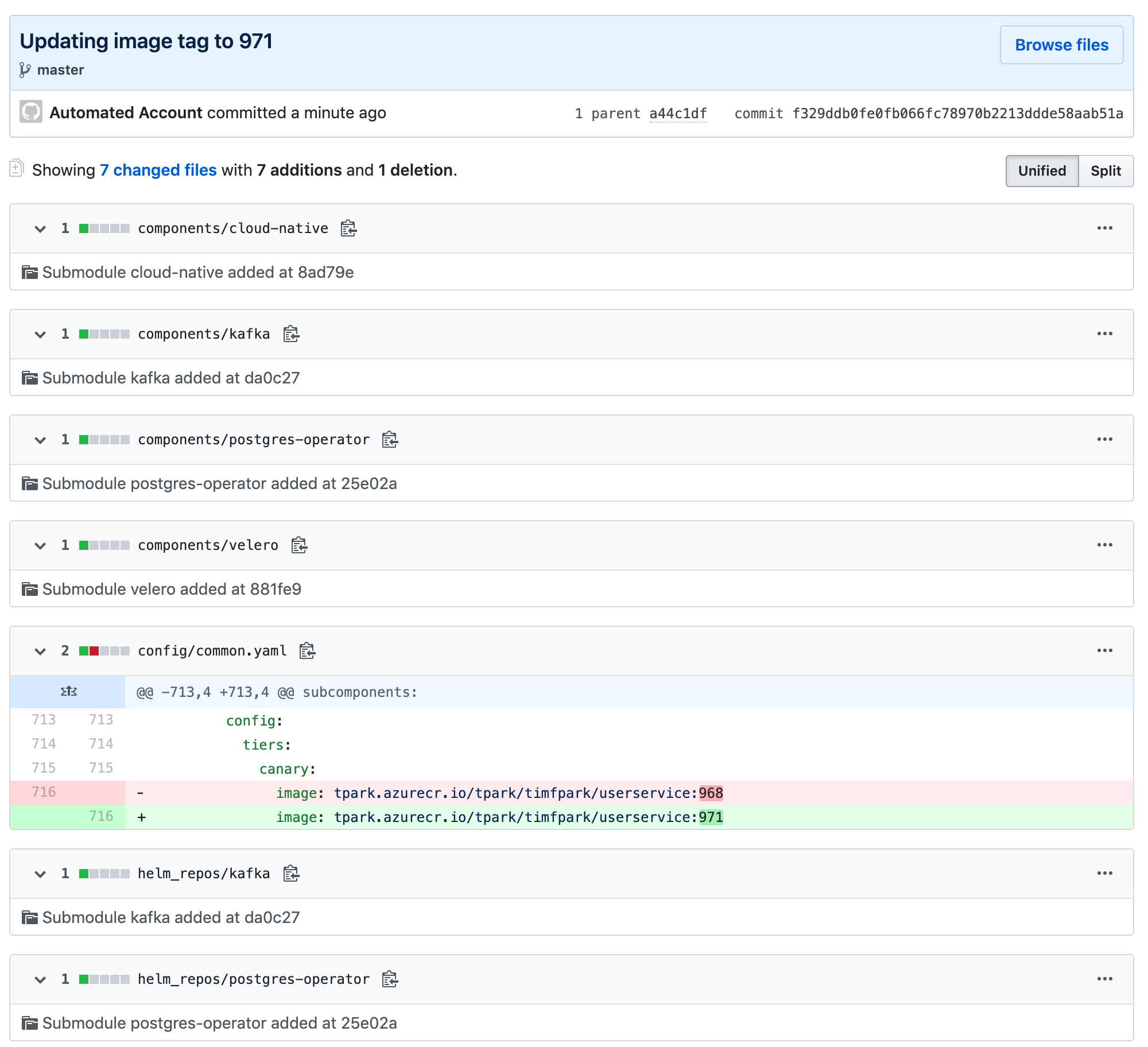 Release pipeline is checking in components and helm_repos · Issue #373 · microsoft/bedrock · GitHub