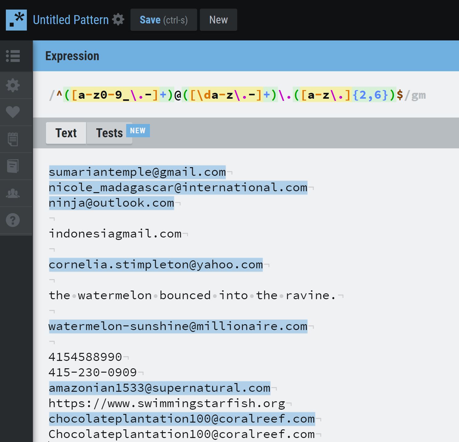 This is a basic regular expressions tutorial · GitHub