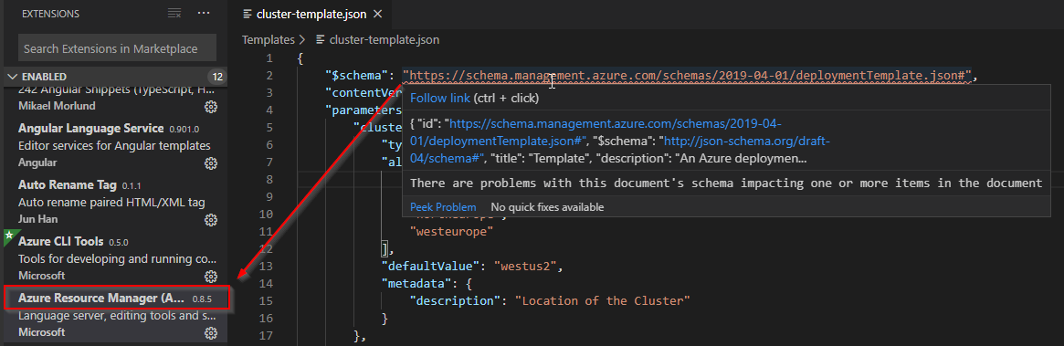There are problems with this document's schema impacting one or more items in the document ...