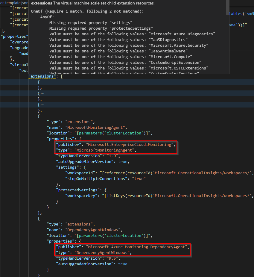 VMSS Extension Resources - Value must be one of the following... · Issue #574 · microsoft/vscode ...