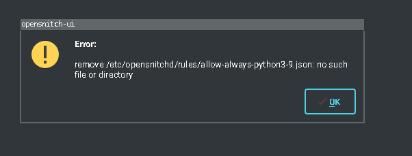 Bug Missing Rule Still Displayed In Ui · Issue 1056 · Evilsocketopensnitch · Github