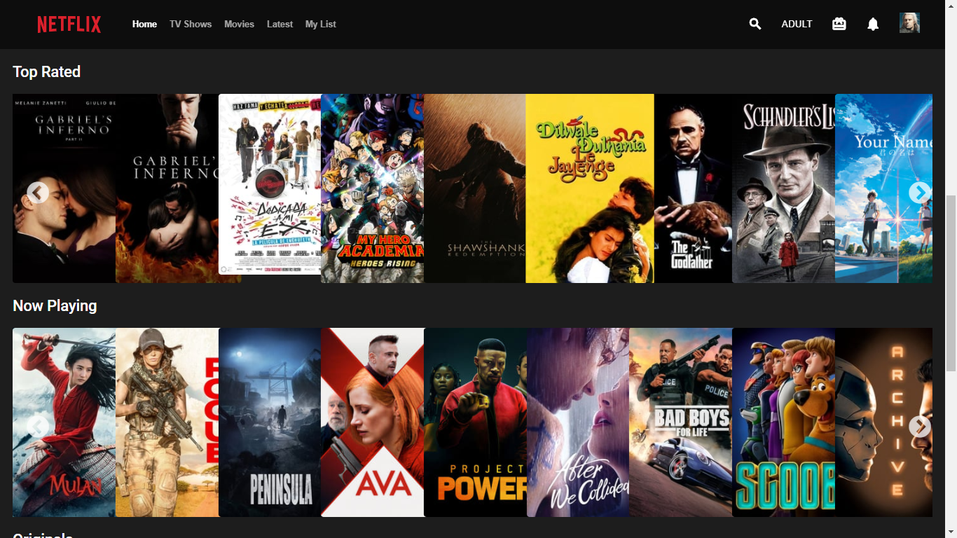 GitHub - kalpesh09com/Netflix-Clone: Created a Netflix-Clone using Angular 10 and The API is ...