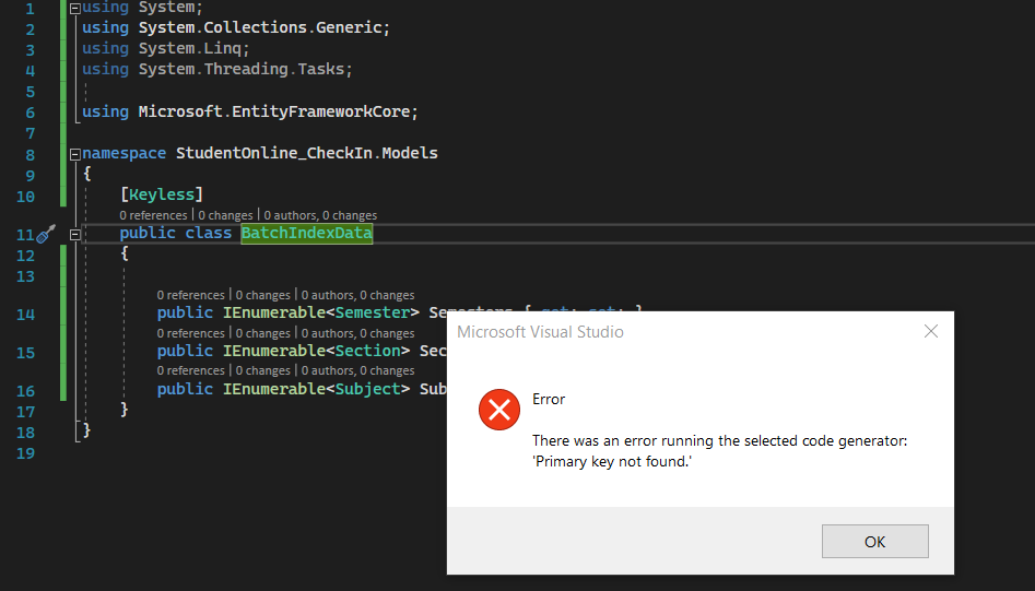 Keyless Not Working On Scaffolding · Issue 23549 · Dotnet Aspnetcore Docs · Github