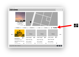 Verify that the layout changes in sequence: Matrix-List-Carousel ...