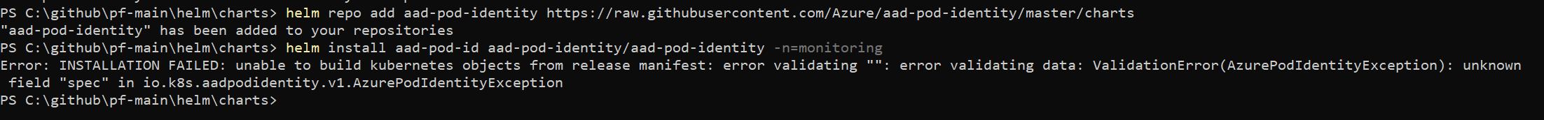 Error: UPGRADE FAILED: error validating "": error validating data ...