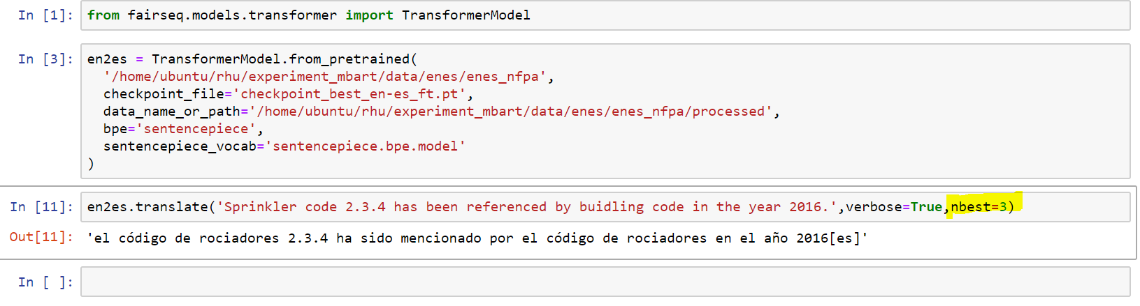 Improve the translate api for TransformerModel · Issue #1877 ...