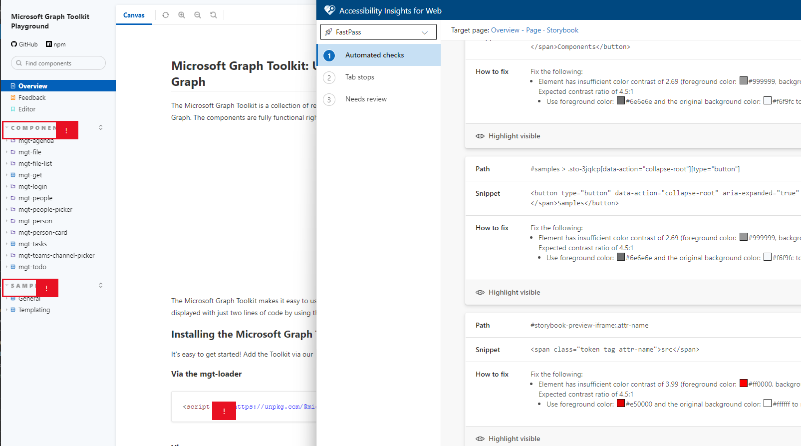 [BUG] [Accessibility] Insufficient color contrast on mgt.dev · Issue #1813 · microsoftgraph ...