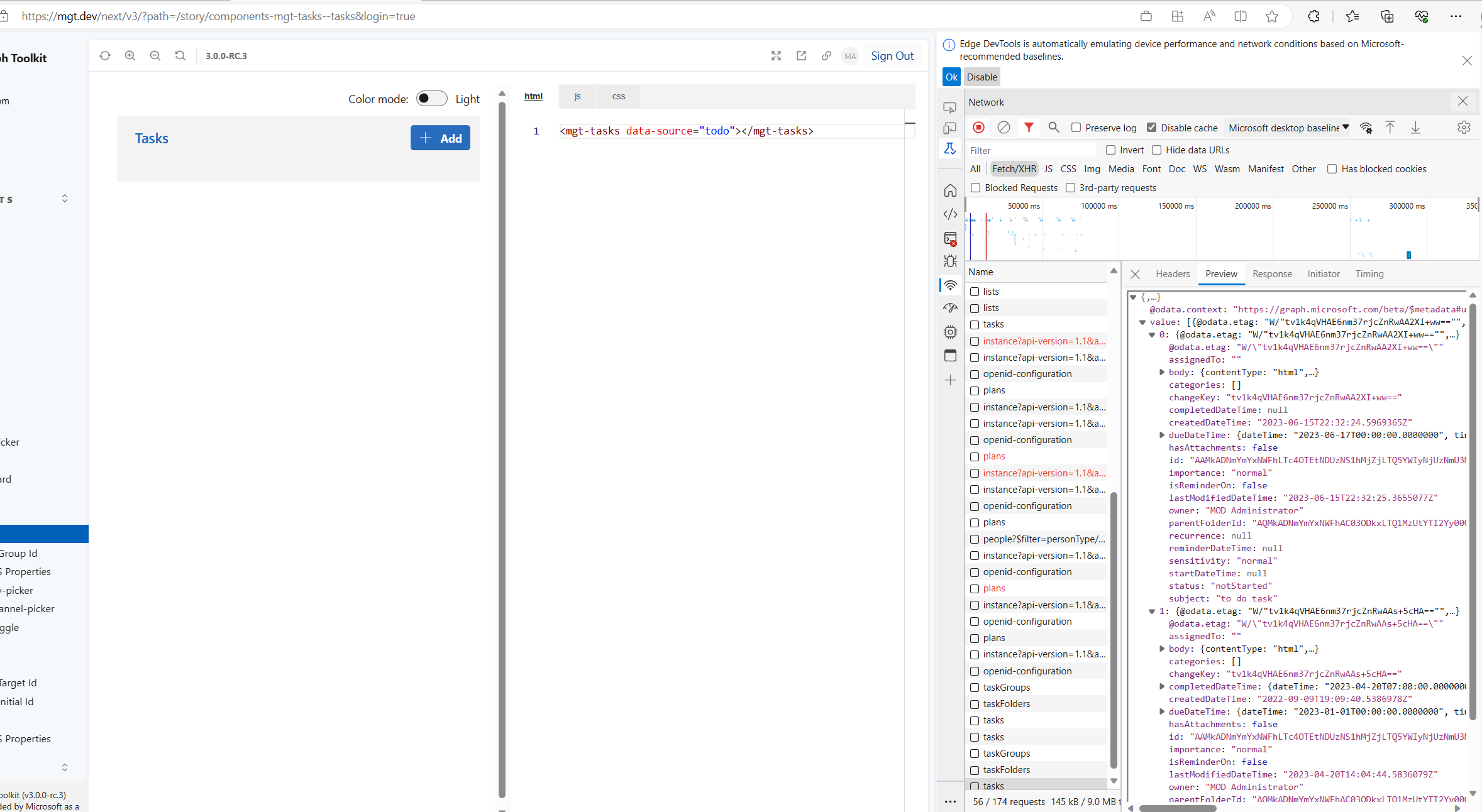 [BUG] mgt-tasks not showing tasks · Issue #2474 · microsoftgraph/microsoft-graph-toolkit · GitHub