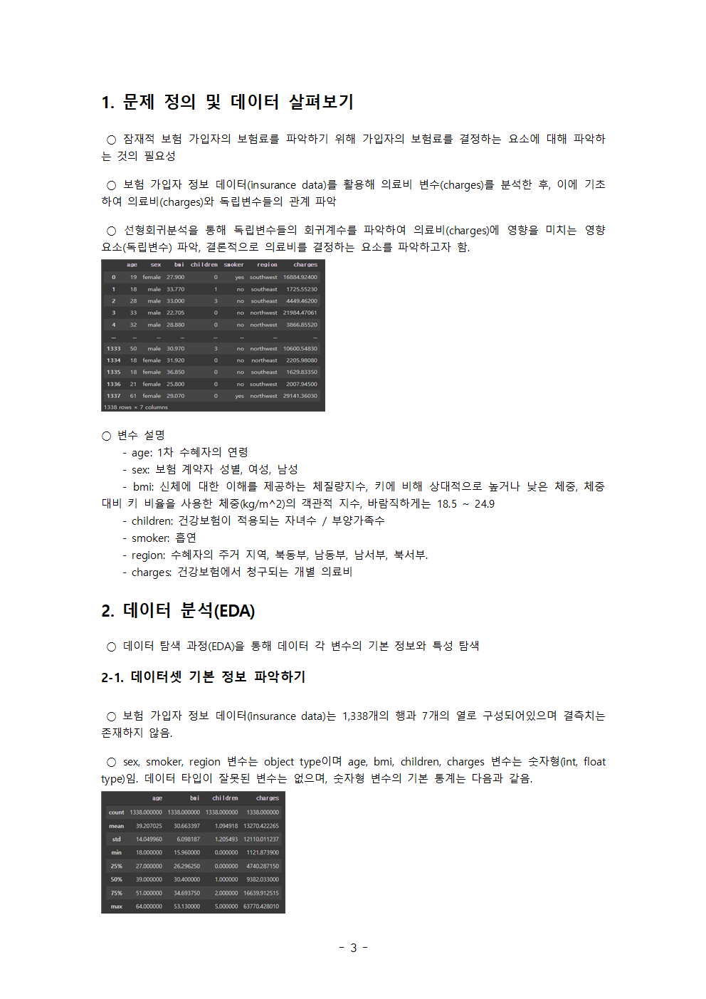 GitHub - hansol-leeee/insurance_data_analysis: 보험료 데이터 분석 / Insurance data analysis / Regression