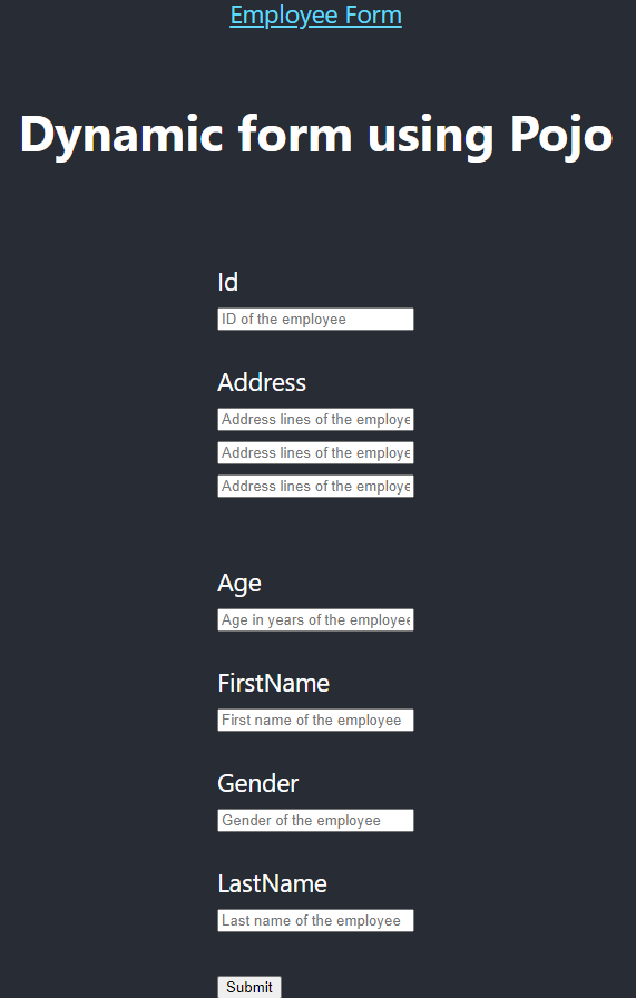 GitHub - sunnytambi/dynamic-react-ui-from-pojo: Dynamic React.js CRUD form generator using Pojo
