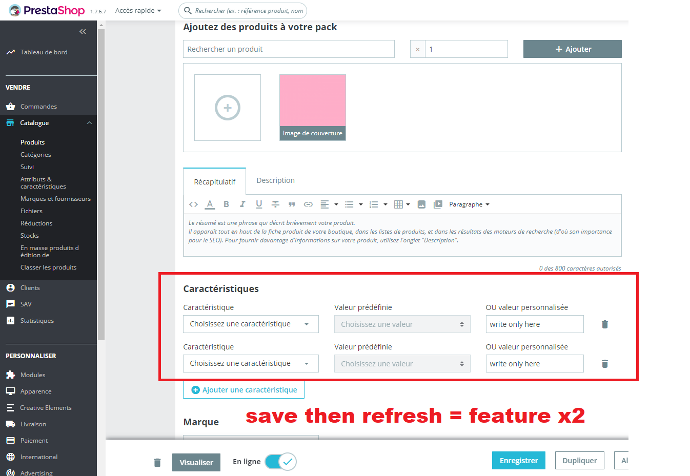 BUG Duplication uncorrect Features in product page 1.7.6.7 · Issue #23274 · PrestaShop ...