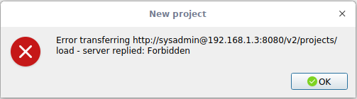 Any project created when gns3 service is disabled cannot be accessed when gns3 service is ...