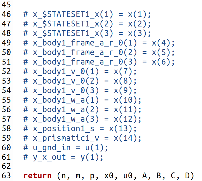 The function linearize() produces a Python file not written in a valid ...